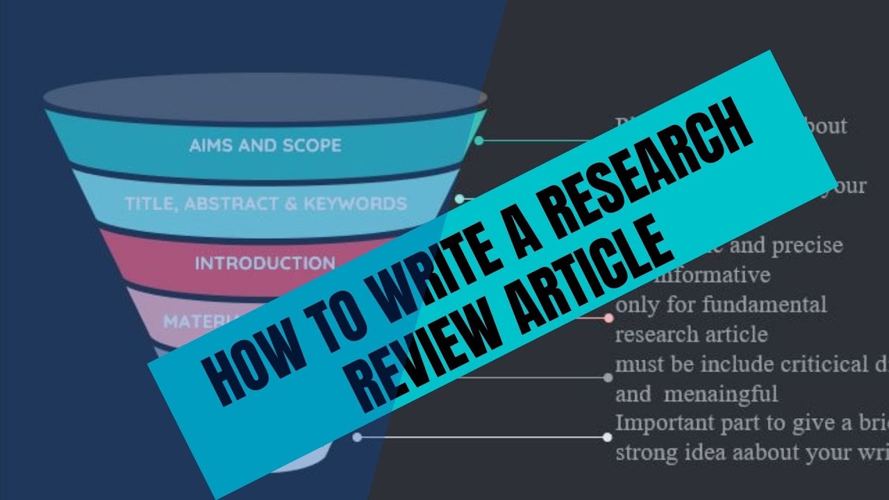 How To Write A Research/Review Article #schoolofthepeople - YouTube