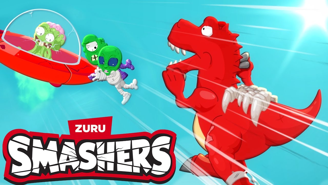 Dinos vs. Aliens: Las Mejores Batallas 👽🦖 | SMASHERS En Español ...