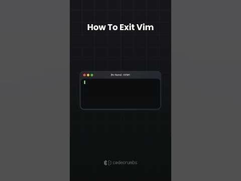How to exit vim - #vim #coding #programming - YouTube