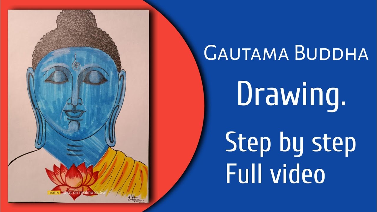 How to Draw Gautama Buddha drawing // colour Pencil art. - YouTube