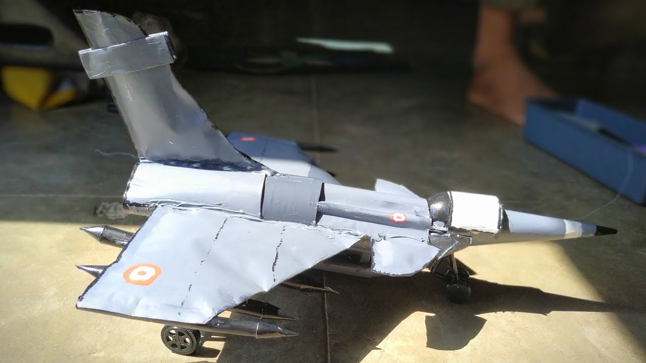 Rafale model (make from cardboard) at home #rafale - YouTube