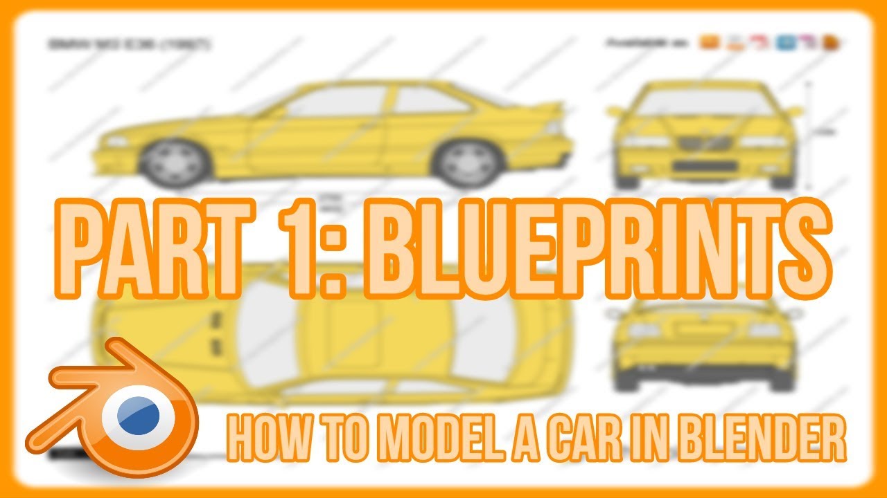 How to Blender Build a Car (Part 1 Blueprints) - YouTube
