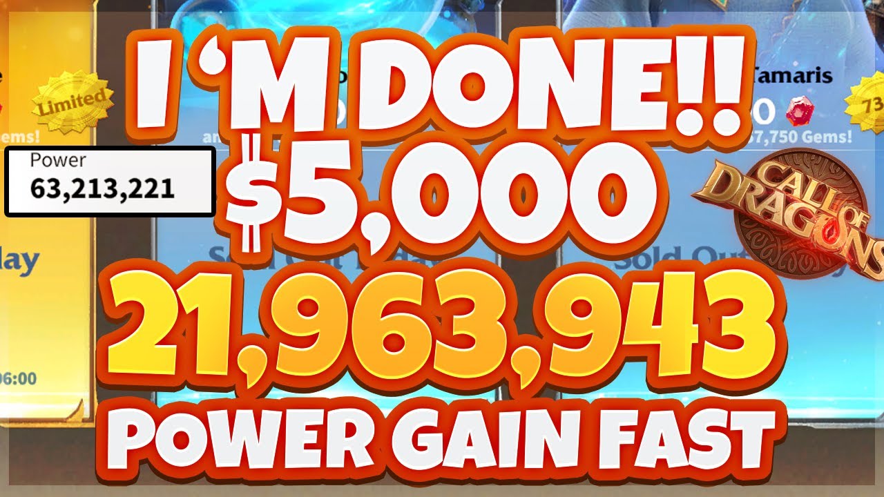 $5,000 in 3 Days 21.9M Power - I'M DONE - [ POWER UP ] GEMMING Great ...