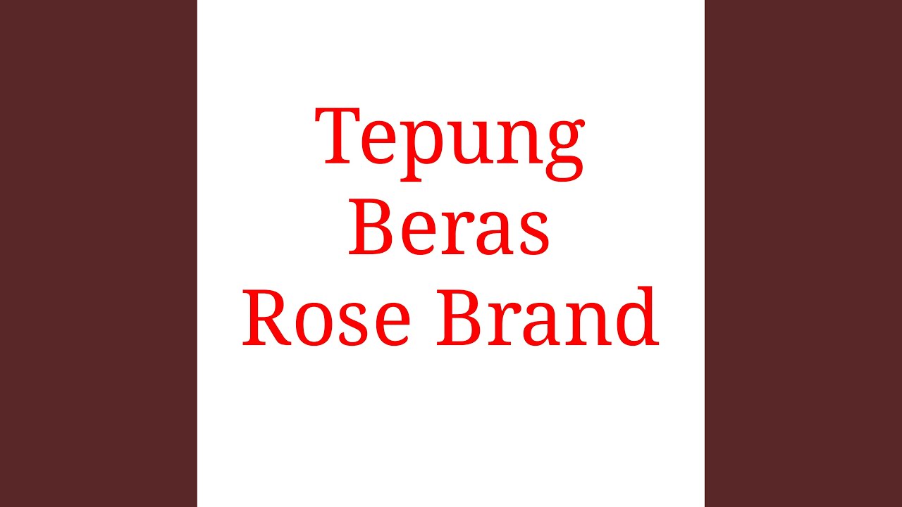 Tepung Beras Rose Brand - YouTube