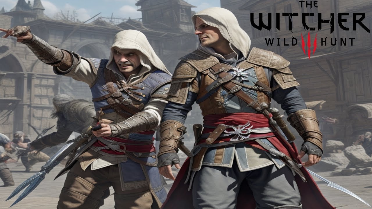 When Altair do EAGLE JUMP in WITCHER universe 🤩 #assasinscreed #witcher ...