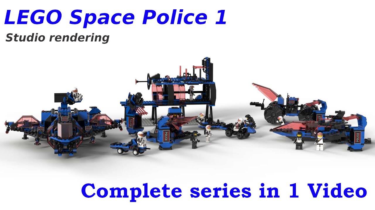 Lego® Space Police 1 Complete series mp4 #bricklinkstudio rendering ...