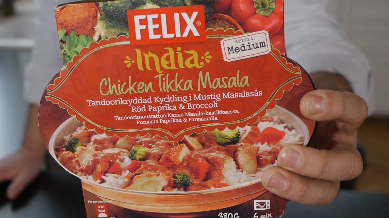 Jag testar Felix Chicken Tikka Masala - NYHET - YouTube