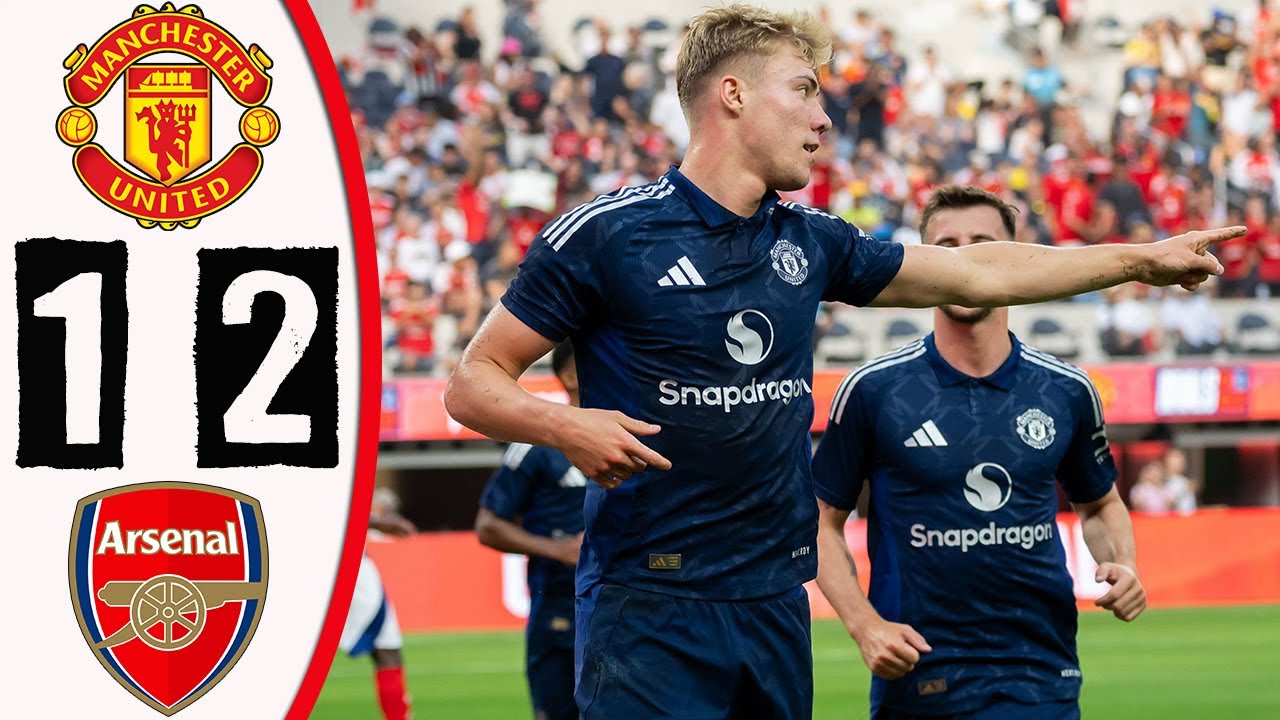 HASIL MAN UNITED 1-2 ARSENAL- Friendly Match 2024🔥HOJLUND GOAL KEREN🔥 ...