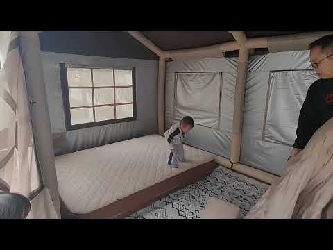 IPOOLGO glamping life inflatable house tent 3.4*2.4*2.4m size - YouTube