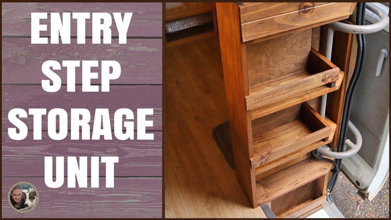 Entry Step Storage Shelf in my Toyota Coaster bus - YouTube