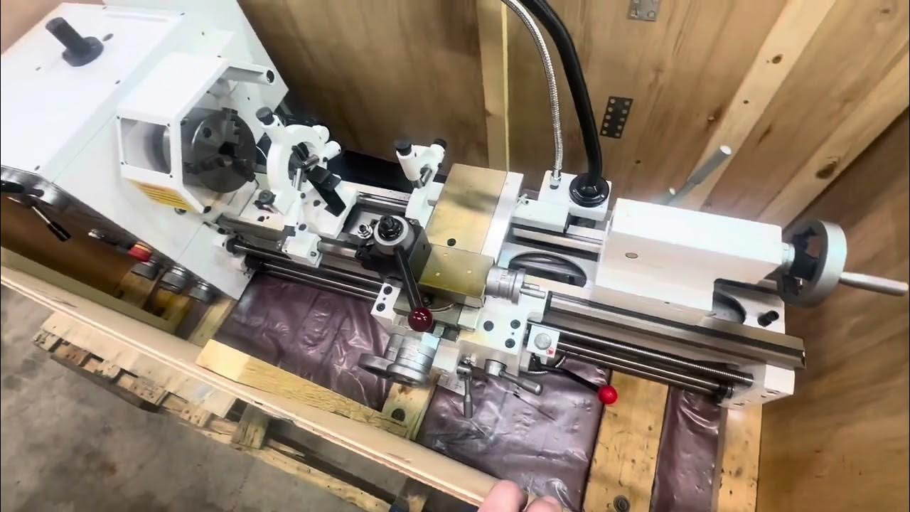 Precision Matthews PM1236 lathe unboxing - YouTube