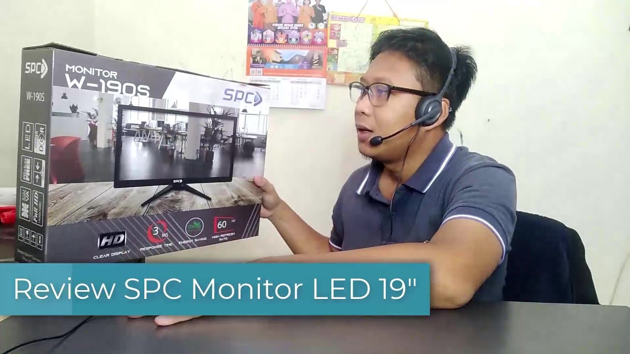 Review SPC Monitor 19 inch W-190S Full HD Monitor Gamming Panel TN ...