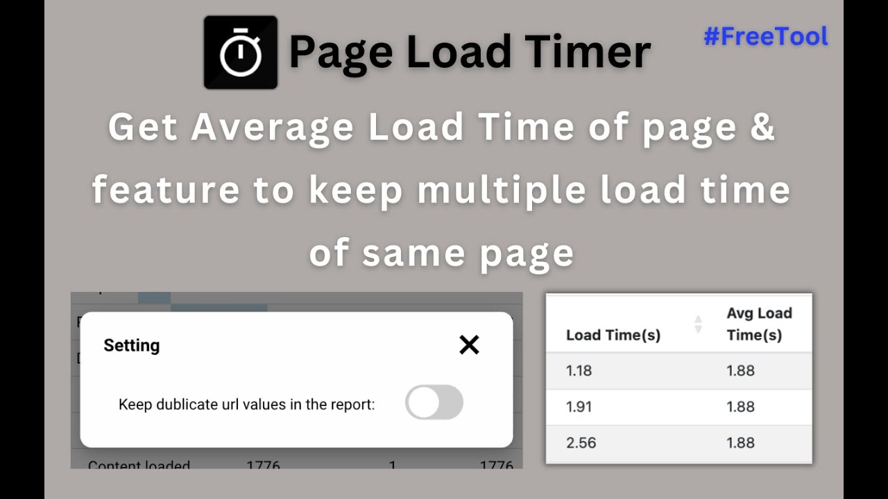 #PageLoadTimer: Get Average Load Time of web page & feature to keep ...