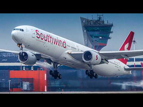 CLOSEUP Takeoffs and Landings 🇷🇺 SHEREMETYEVO MOSCOW PLANESPOTTING in 4K