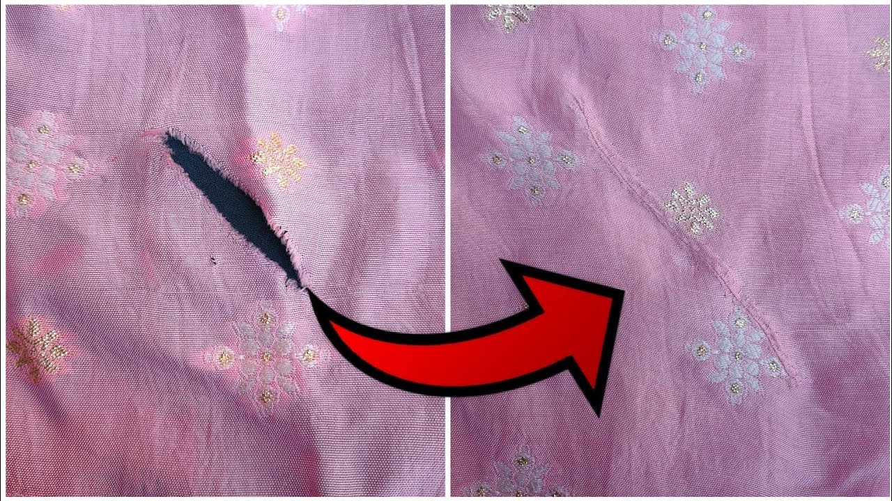 How to fix torn silk dress - YouTube
