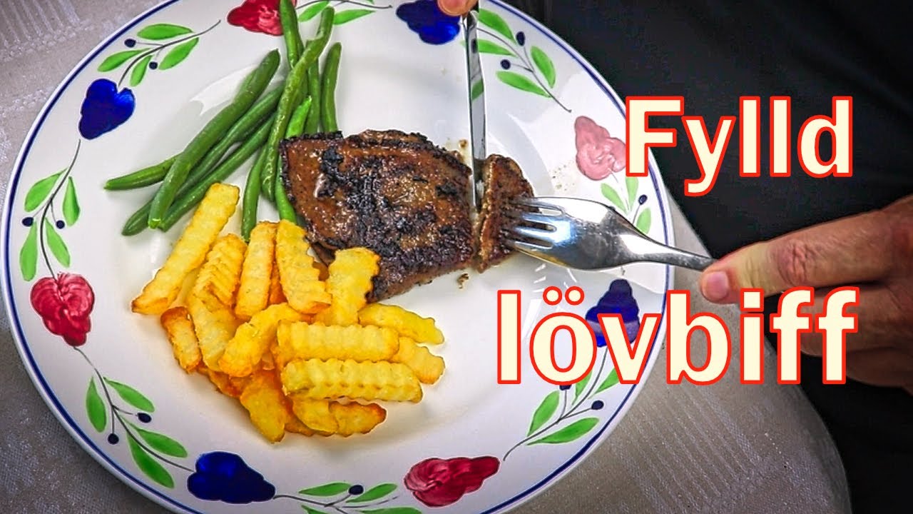 Fylld lövbiff - enkel matlagning för den ovana - YouTube