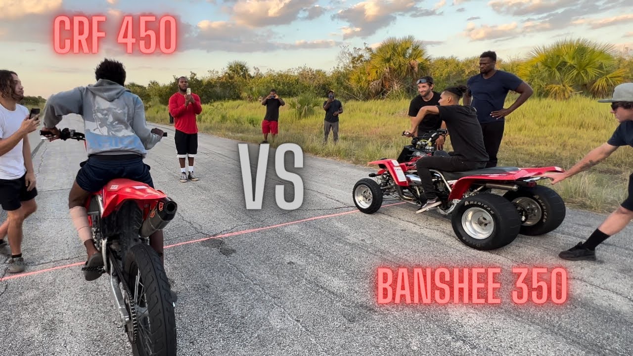 2023 crf 450 vs banshee 350 ( 450 give banshee 10 and the break #like # ...