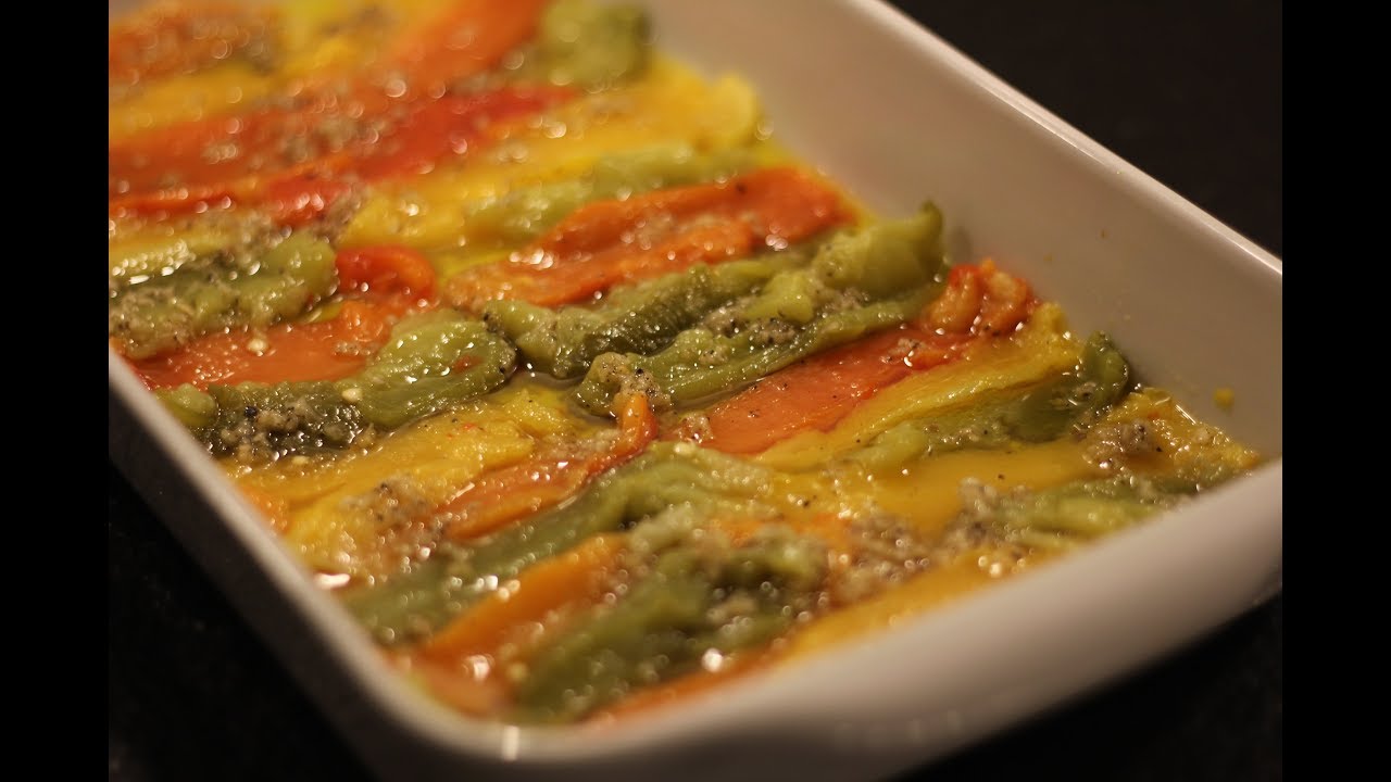 Roasted Capsicum Marinated with Garlic - tryzazatry - YouTube