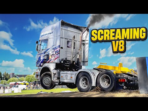 American Sled Pulling Scania in Finland! Full Pull! 
