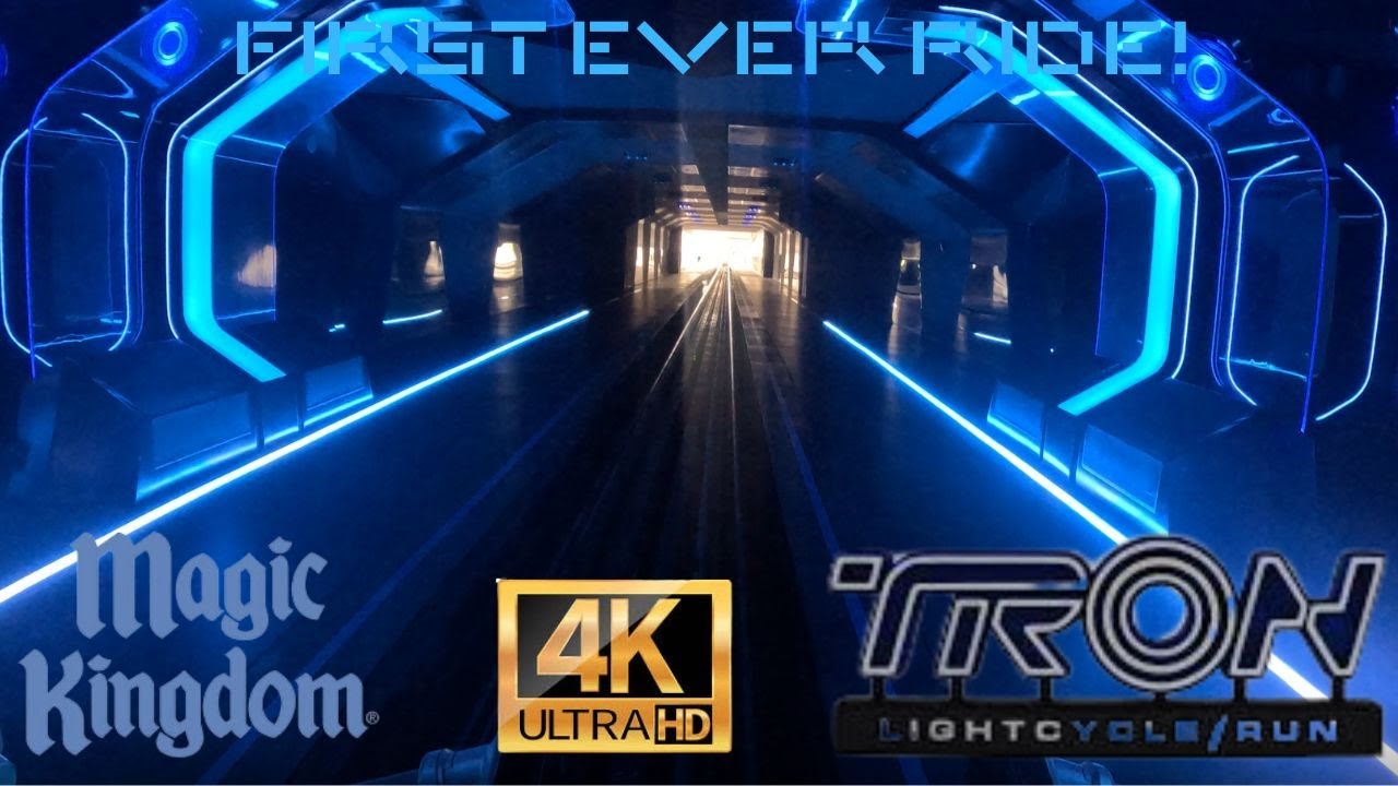 TRON Lightcycle Run Front Row FIRST EVER RIDE On-Ride 4K POV | Walt ...