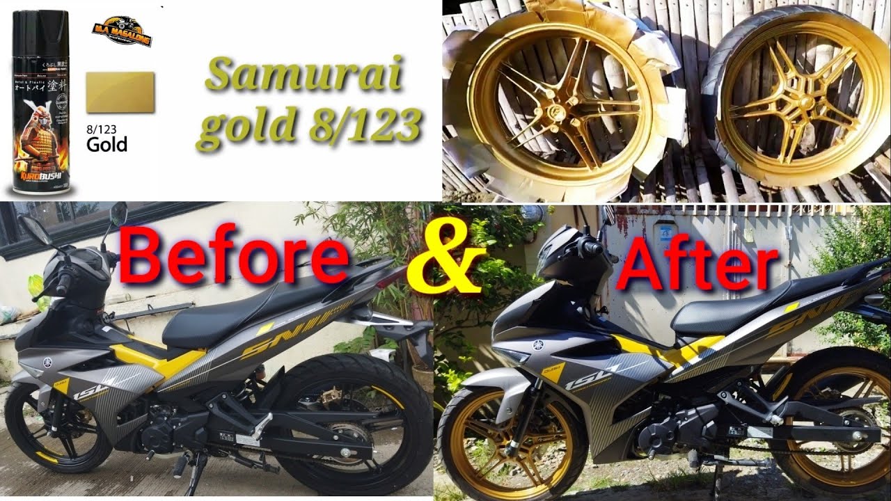 DIY MAGS REPAINT FOR SNIPER150 USING SAMURAI GOLD 8/123 (Step by Step ...