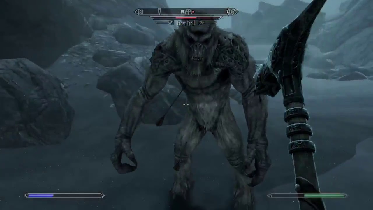 Skyrim's Infamous Frost Troll Test - YouTube