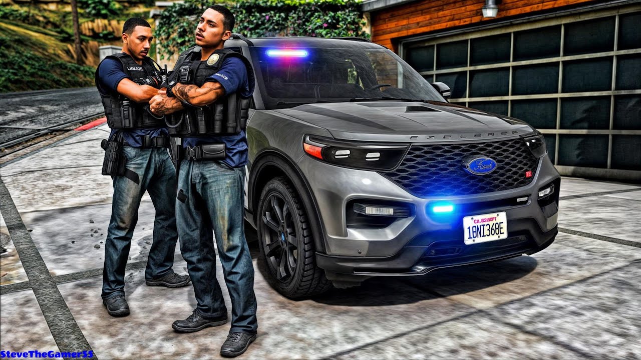 Playing GTA 5 As A POLICE OFFICER Gang Unit Patrol|| GTA 5 Mod| 4K ...