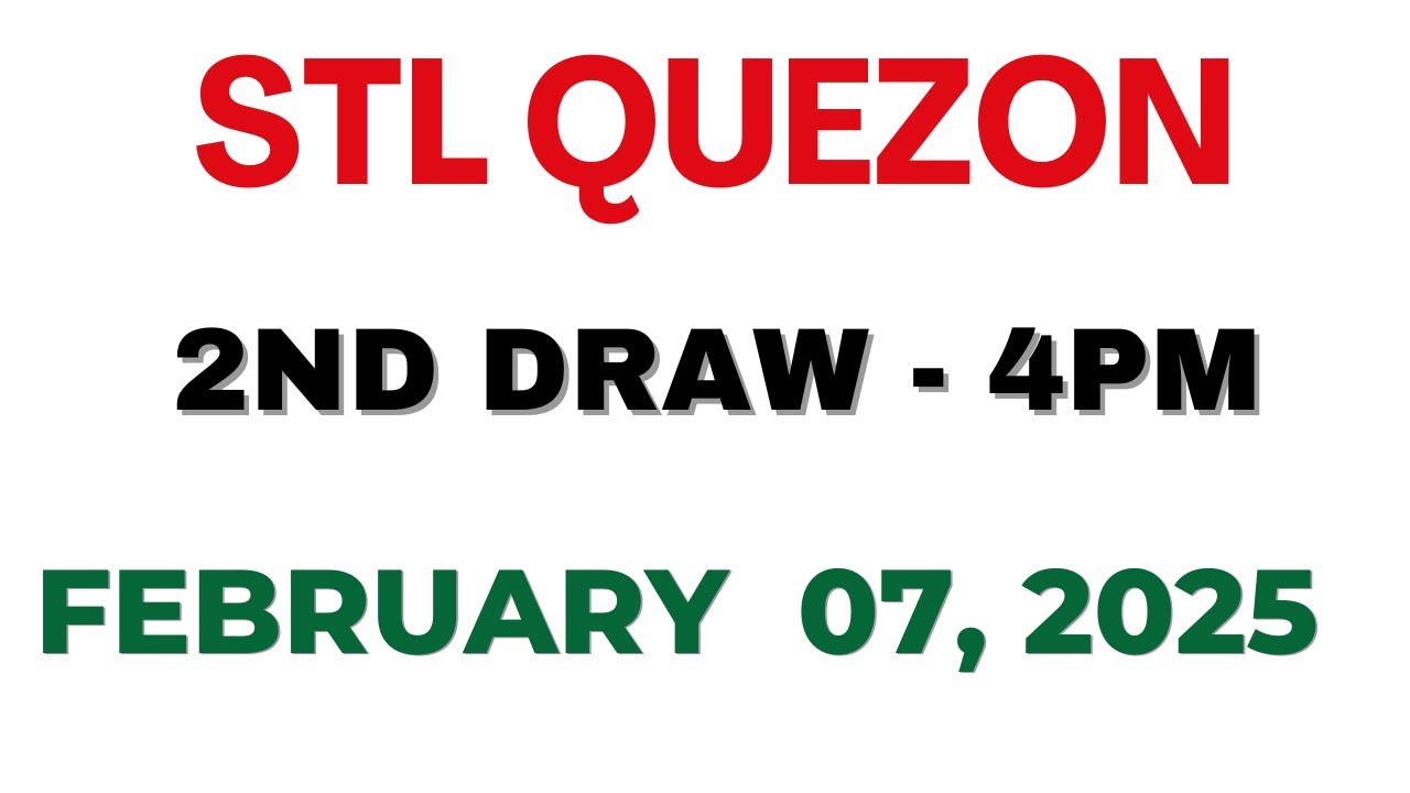 STL Quezon 2nd draw result today live 07 February 2025 - YouTube
