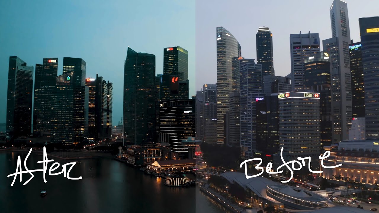 Trying before after color grading - YouTube