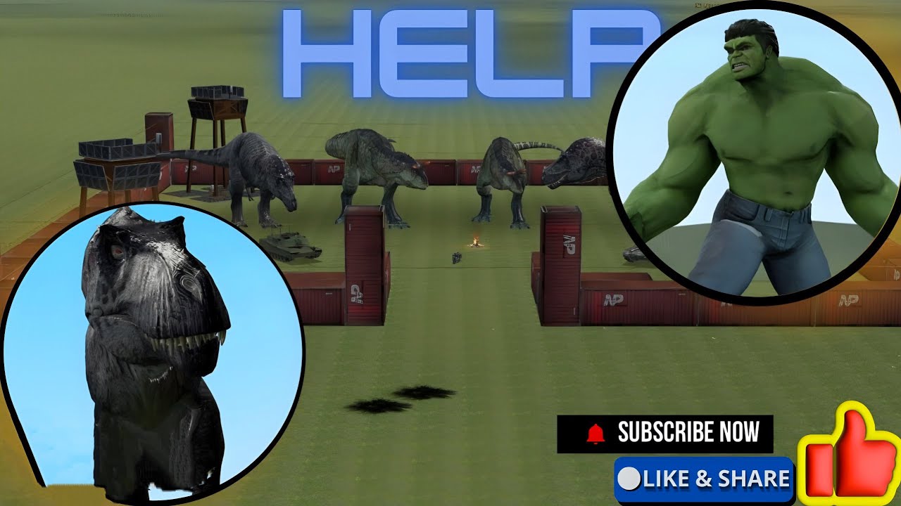 CAN HULK BEAT DINOSAUR THIS TIME IN GARRY'S MOD🤯#gmod #hulk - YouTube