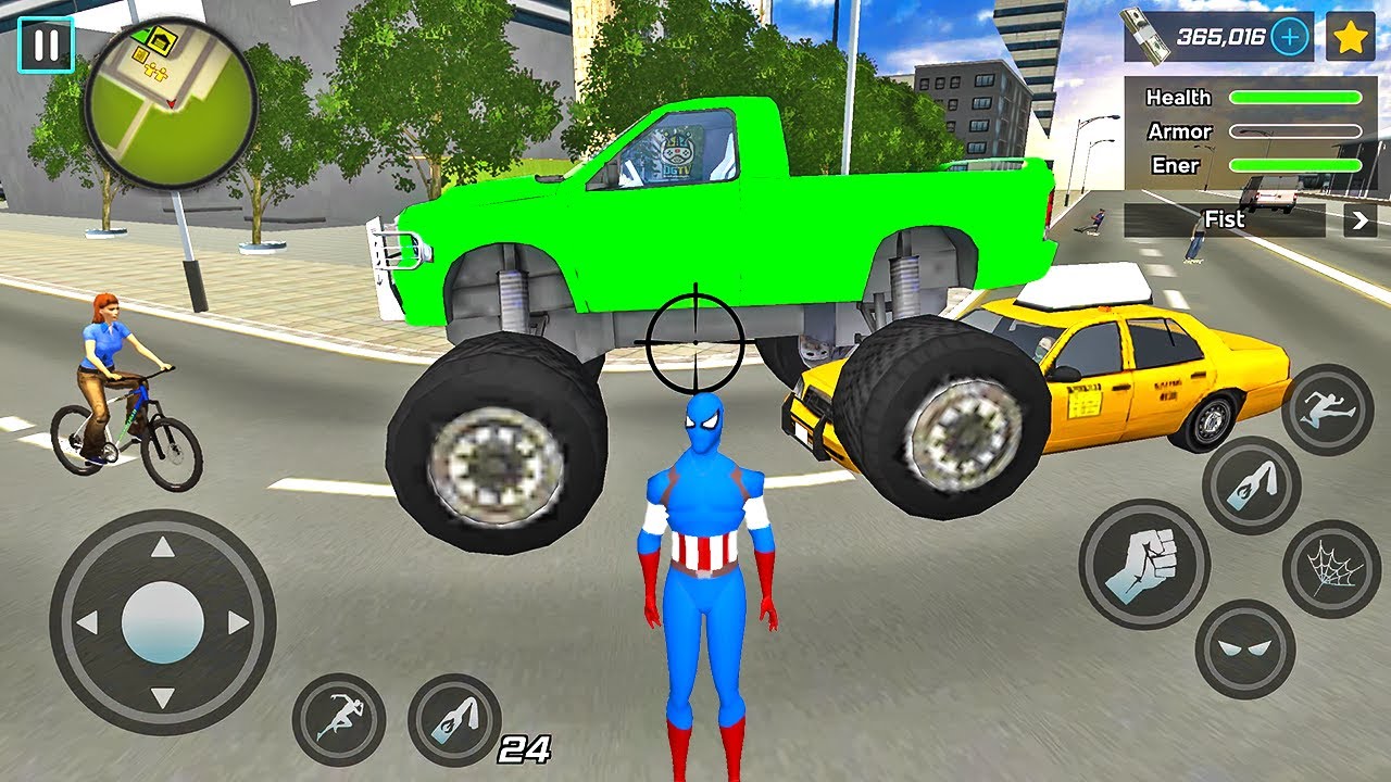 Captain Rope Hero Ninja Gangster Crime Vegas City #3 - Android Gameplay ...