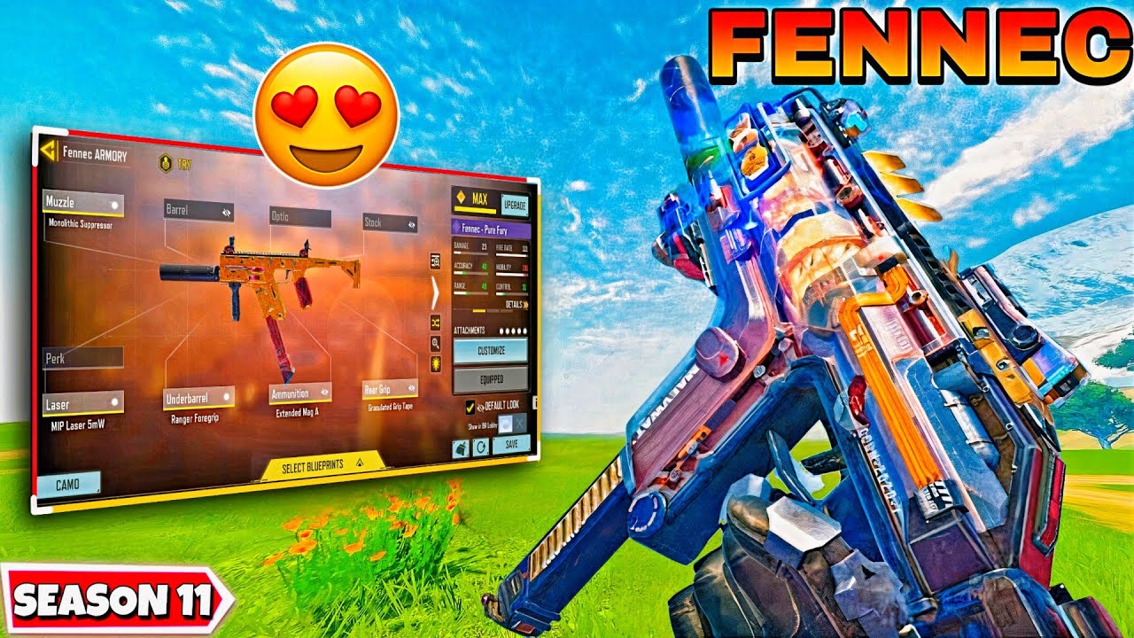 NO RECOIL + HIPFIRE + FAST ADS On this fennec gunsmith | fennec loadout ...