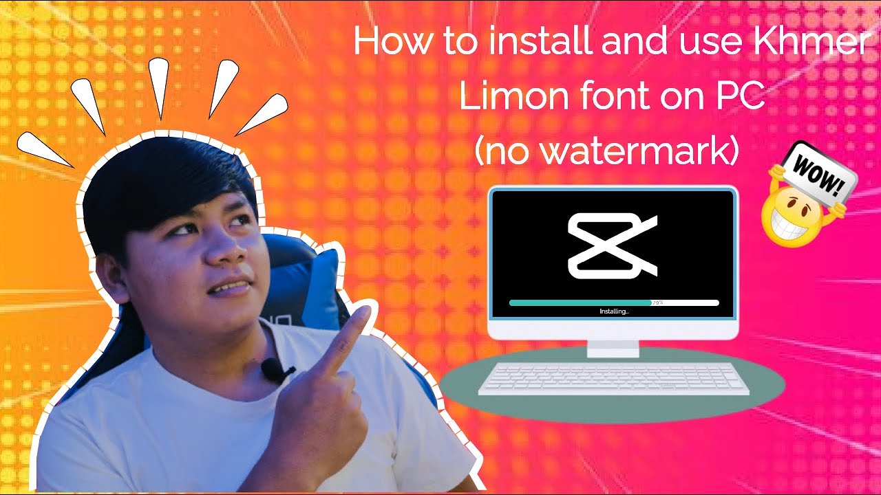 How to install and use Khmer limon font with the Capcut on window - YouTube