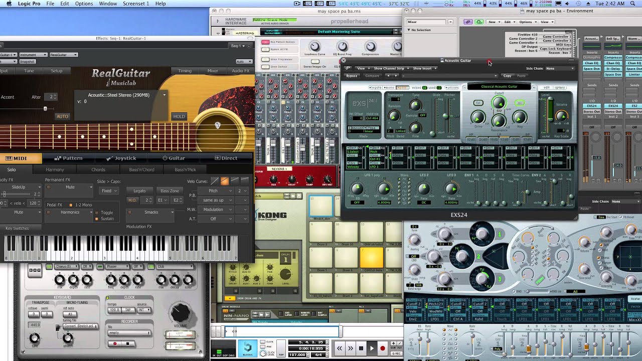 Playing Logic Pro 9 softsynths with Digital Performer 7.24 as host ...