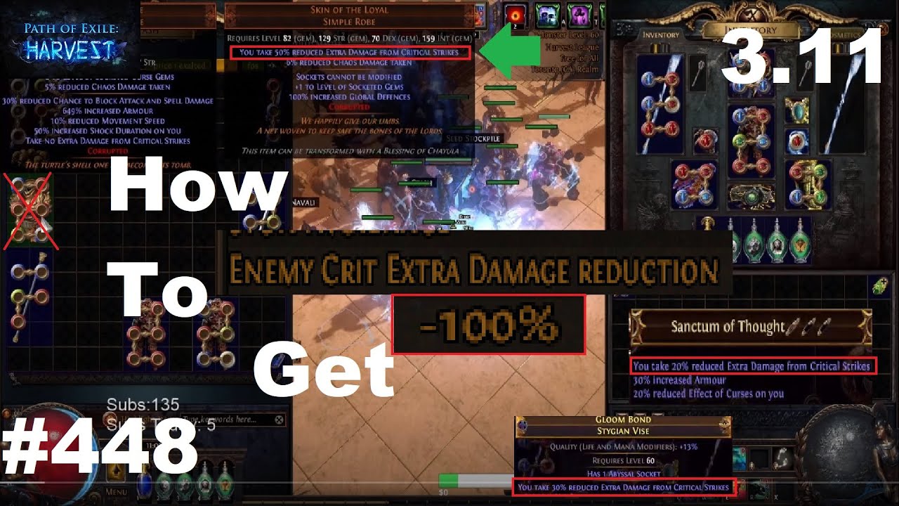 how to get 100% critical extra damage reduction without a brass dome ...