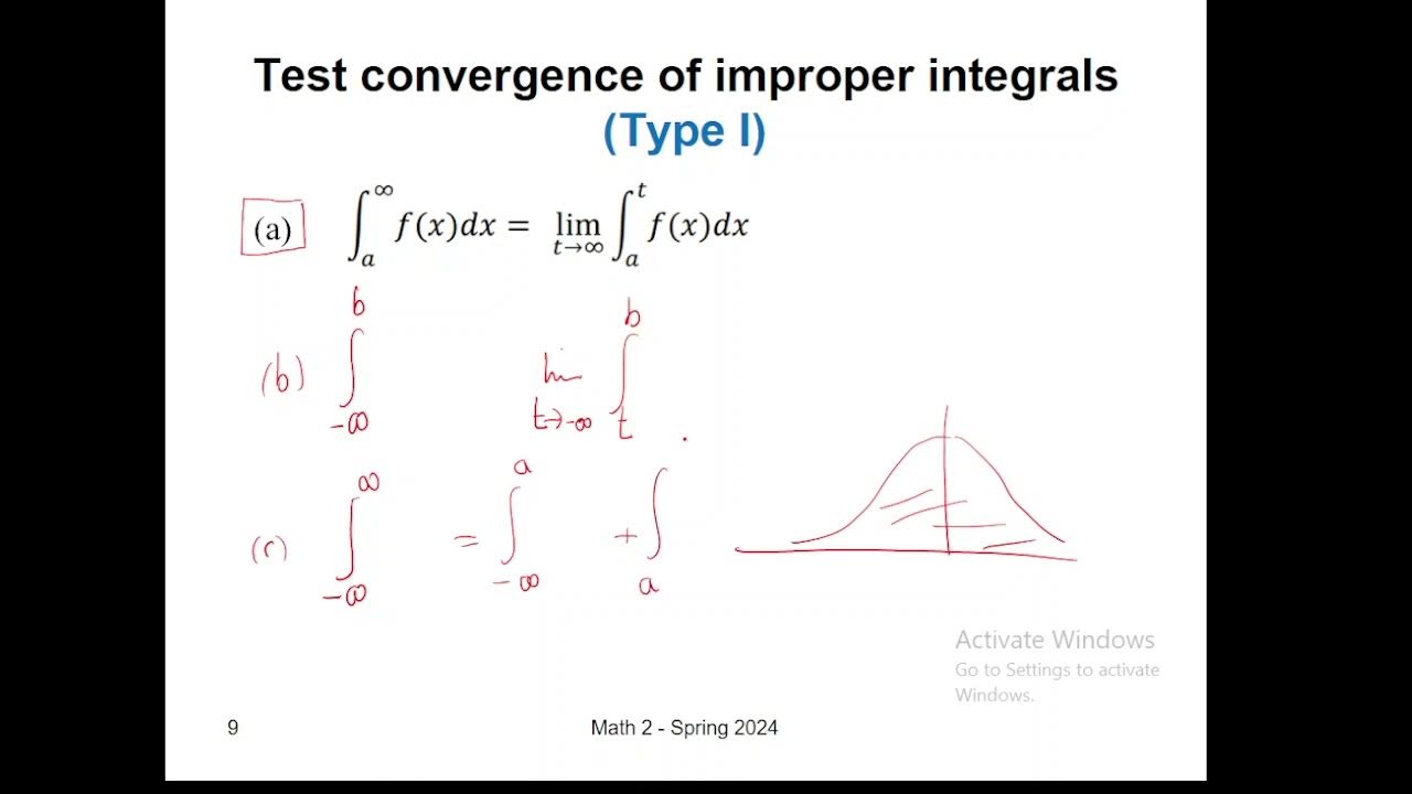 Math 2 - Integration - Lec 6 - Improper integrals - YouTube