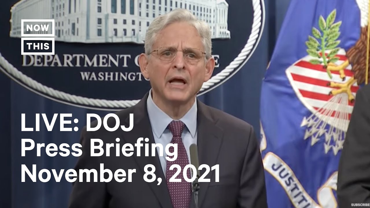 Justice Department Officials Hold News Conference I LIVE - YouTube
