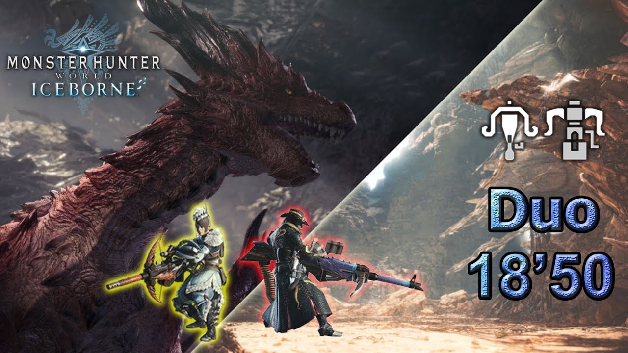 [MHW:I] The Red dragon (Safi'Jiiva) LBG-HBG Duo 18'50"21 Full energy ...