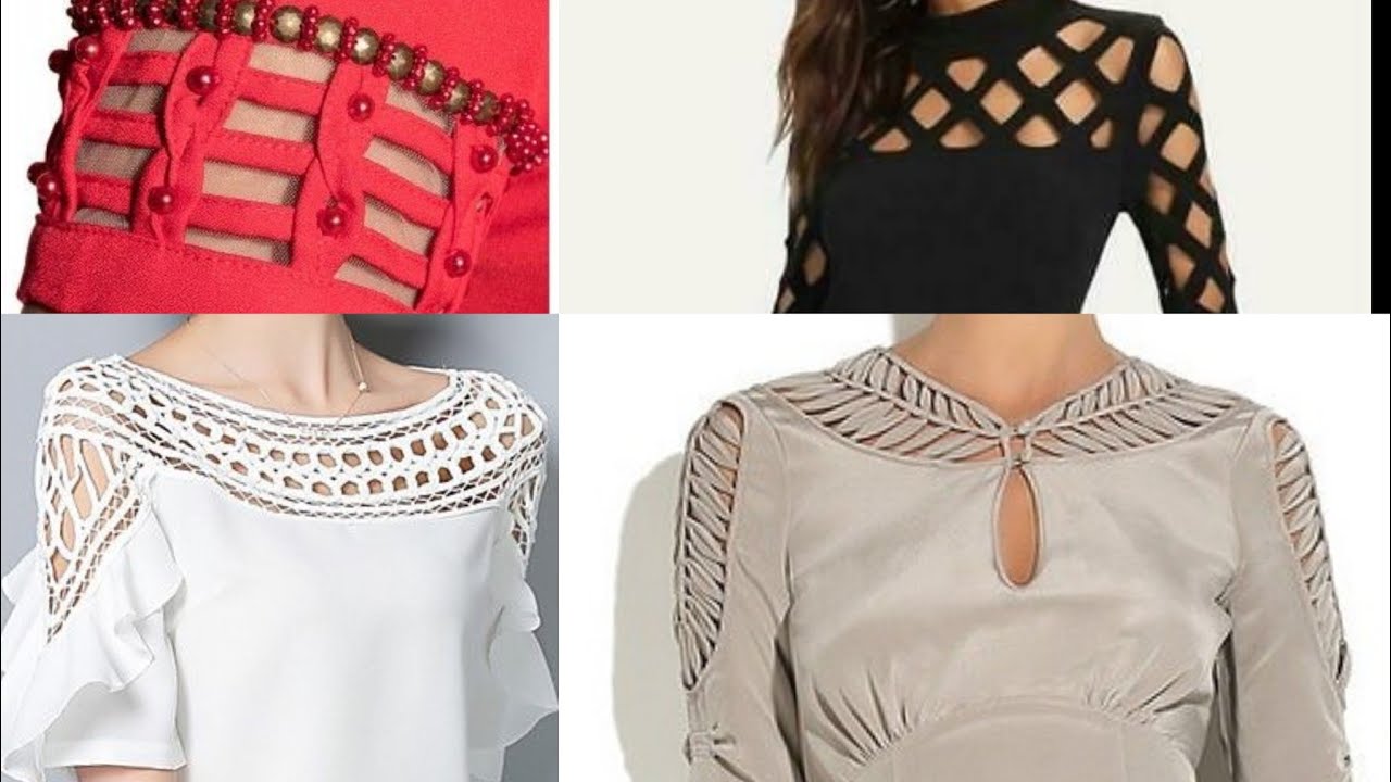 interesting and amazing cutwork style neck and sleeves designing ideas ...