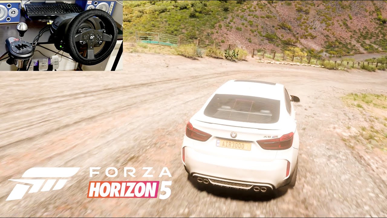 BMW X6 M rainy dirt road DRIVE Forza Horizon5 Rally Adventure Steering ...