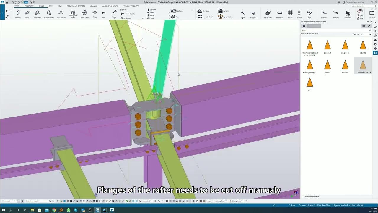 Tekla structures custom components - YouTube