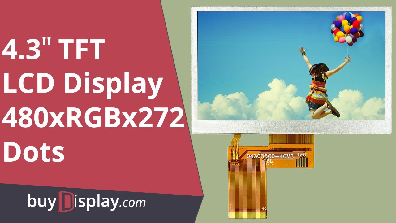 Low Cost 4.3"480x272 TFT LCD Display with Optional Capacitive Touch ...