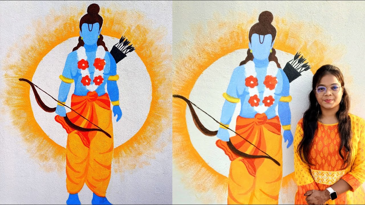 Shree Ram Wall Painting | Jay Shree Ram | Ram ji Painting | - YouTube