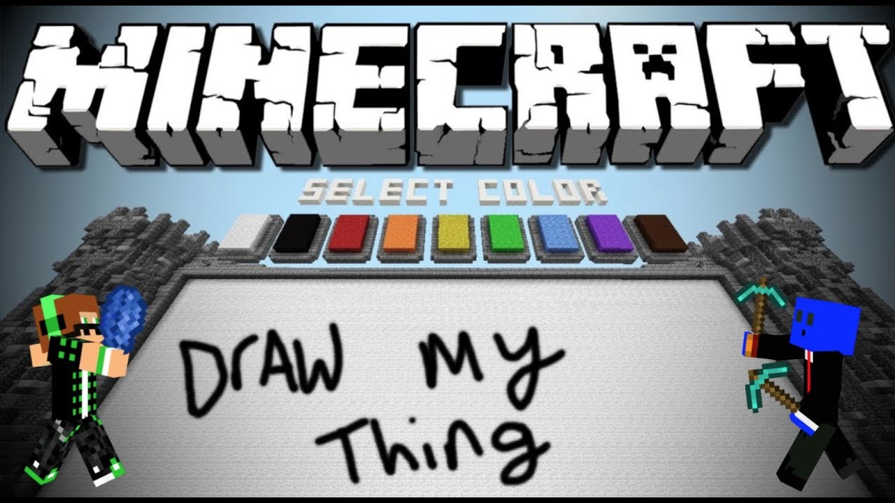 Minecraft Draw My Thing! Guessing Is the BEST - YouTube