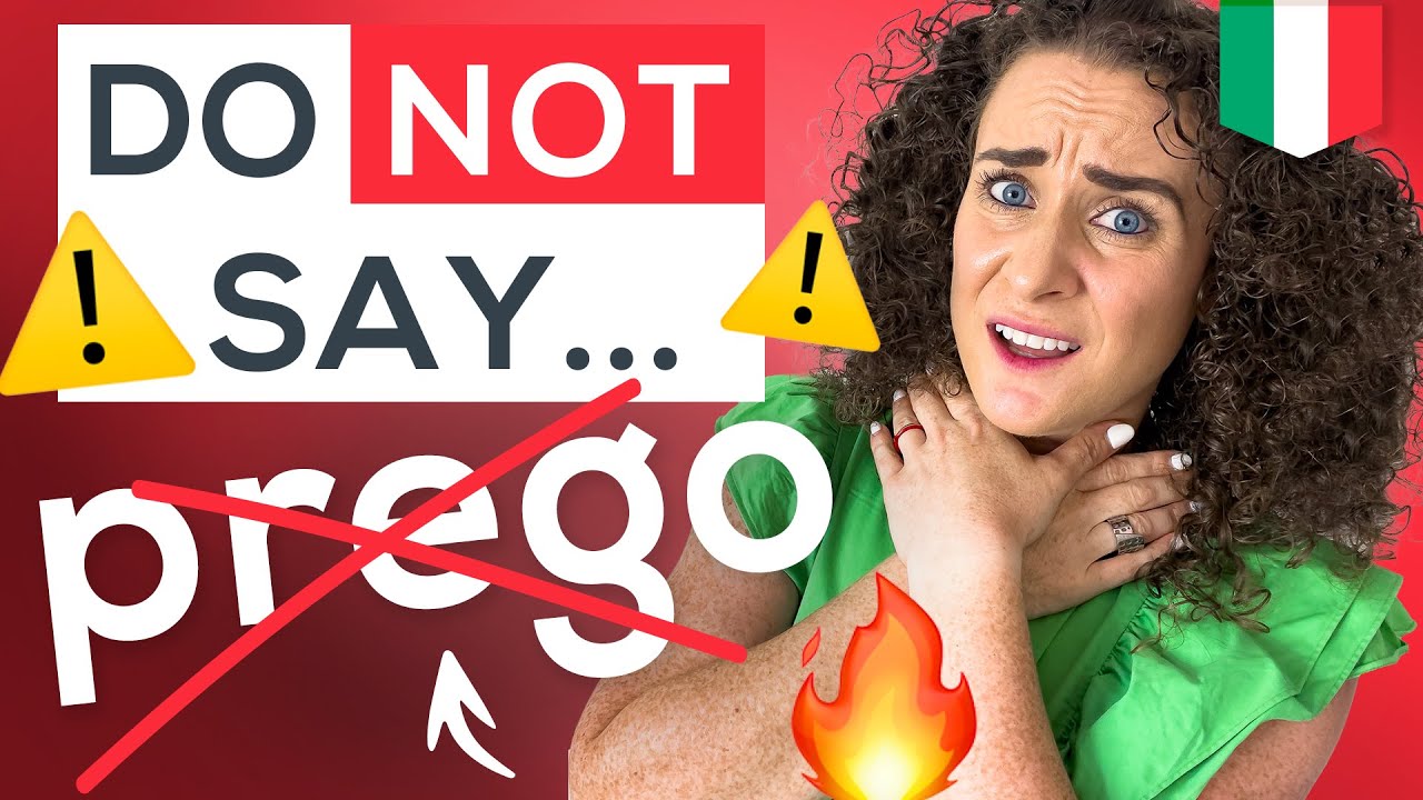 DO NOT say 'PREGO'! Say 'You're Welcome' PROPERLY! in Italian 📚FREE PDF ...