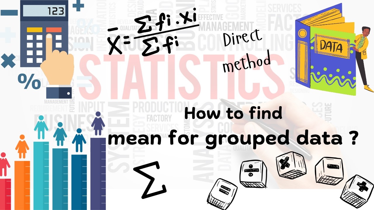 How to find the mean for grouped data by using the Direct Method? II ...