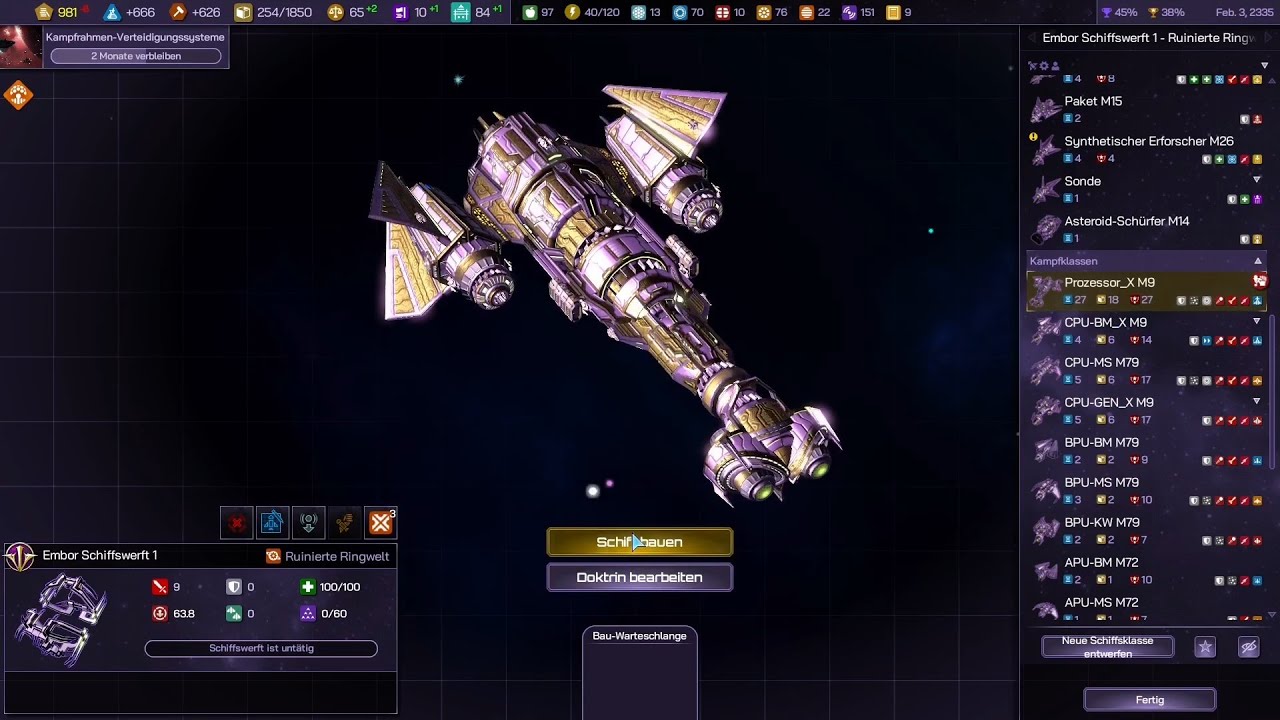 Dreadnoughts in Produktion - Let's Play Galactic Civilizations IV ...