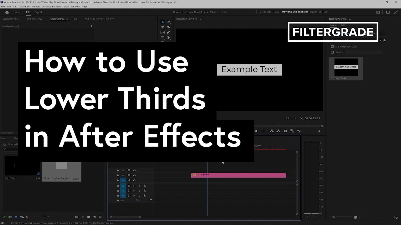 How to Use Lower Thirds in After Effects - Tutorial Guide - YouTube