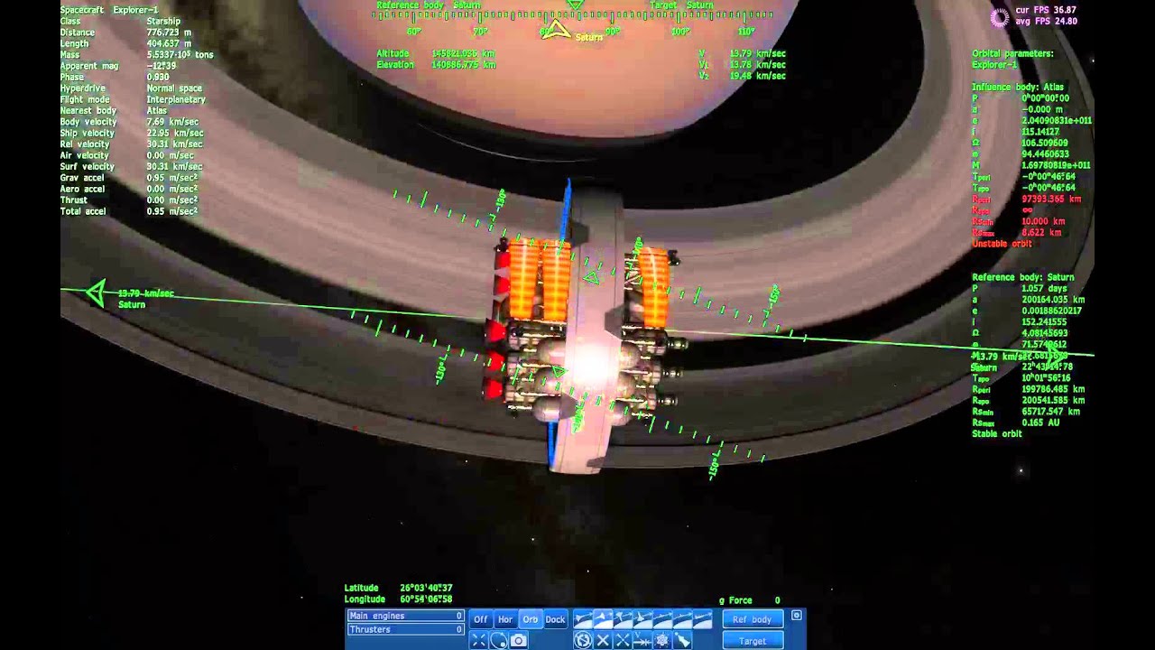 Flying to Saturn's Moon Titan in Space Engine - YouTube