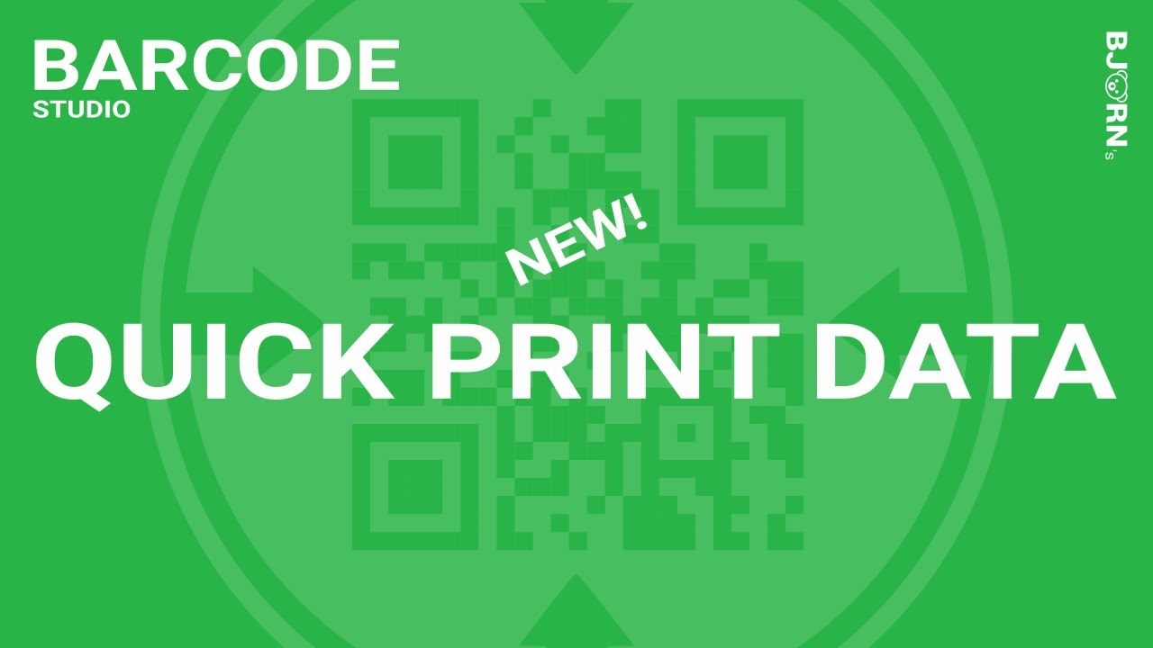 Bjorn's Barcode Studio - quick print new data - YouTube